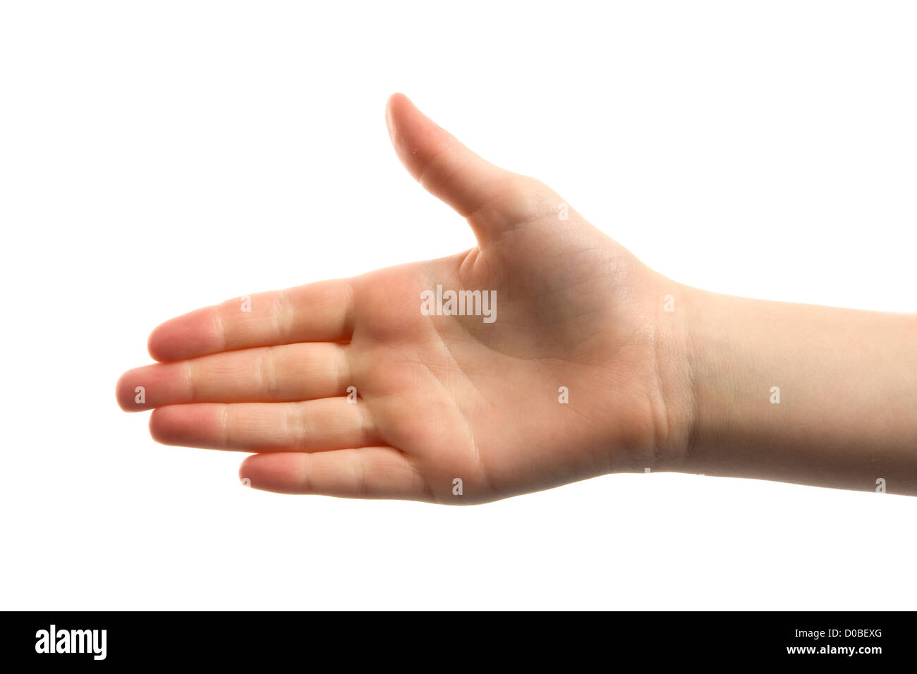 Open hand, handshake, isolated on white background Stock Photo - Alamy