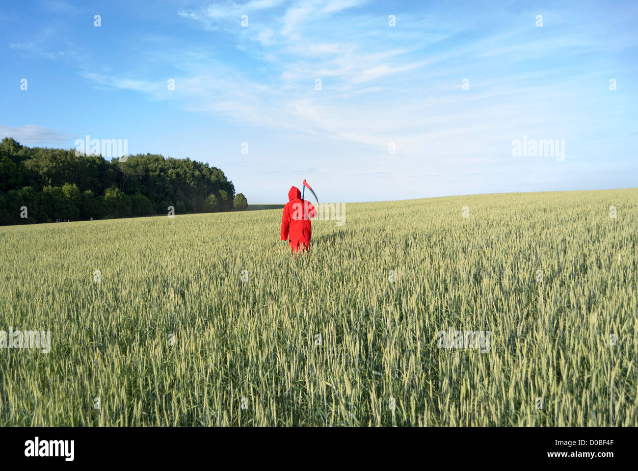 grim reaper red spooky person hood horror scythe maniac danger mask ...