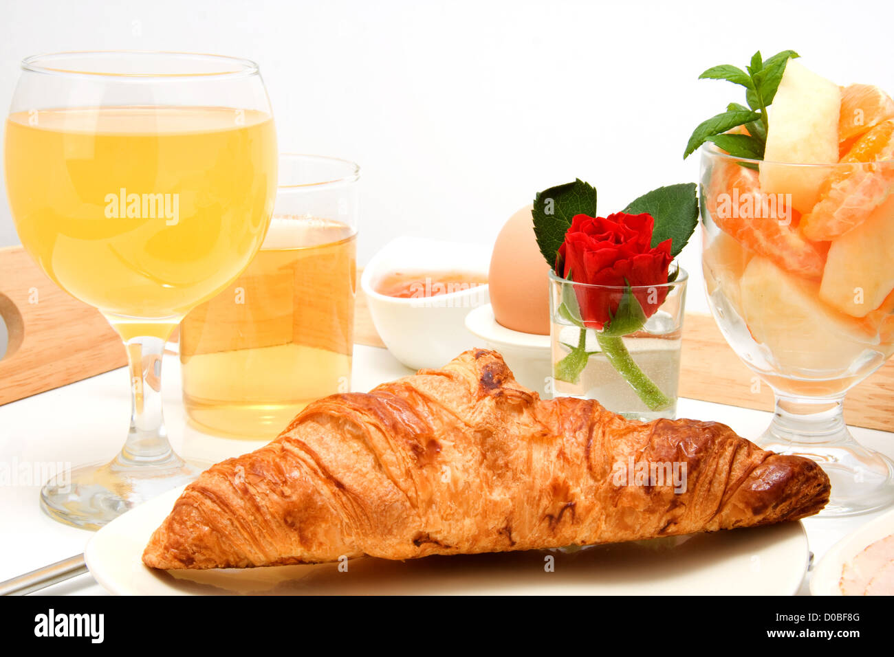 Delicious breakfast isolated on white background Stock Photo - Alamy