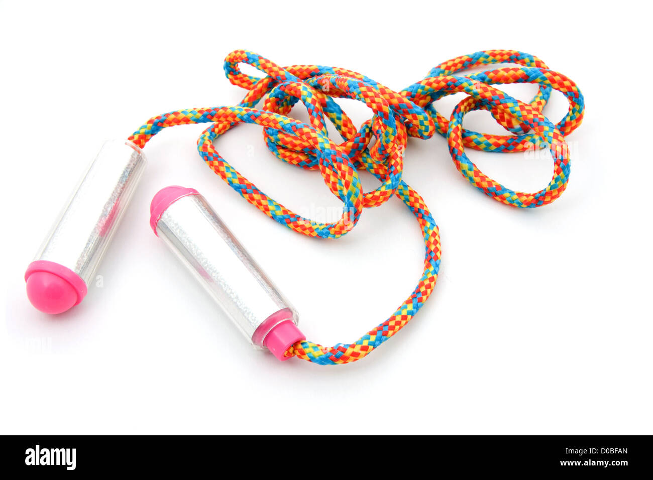 colorful jumping rope, isolated on white background Stock Photo - Alamy