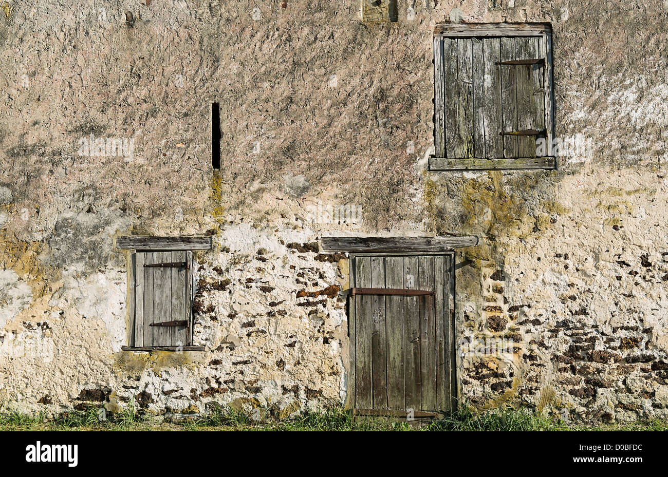 Old stone barn facade Stock Photo - Alamy