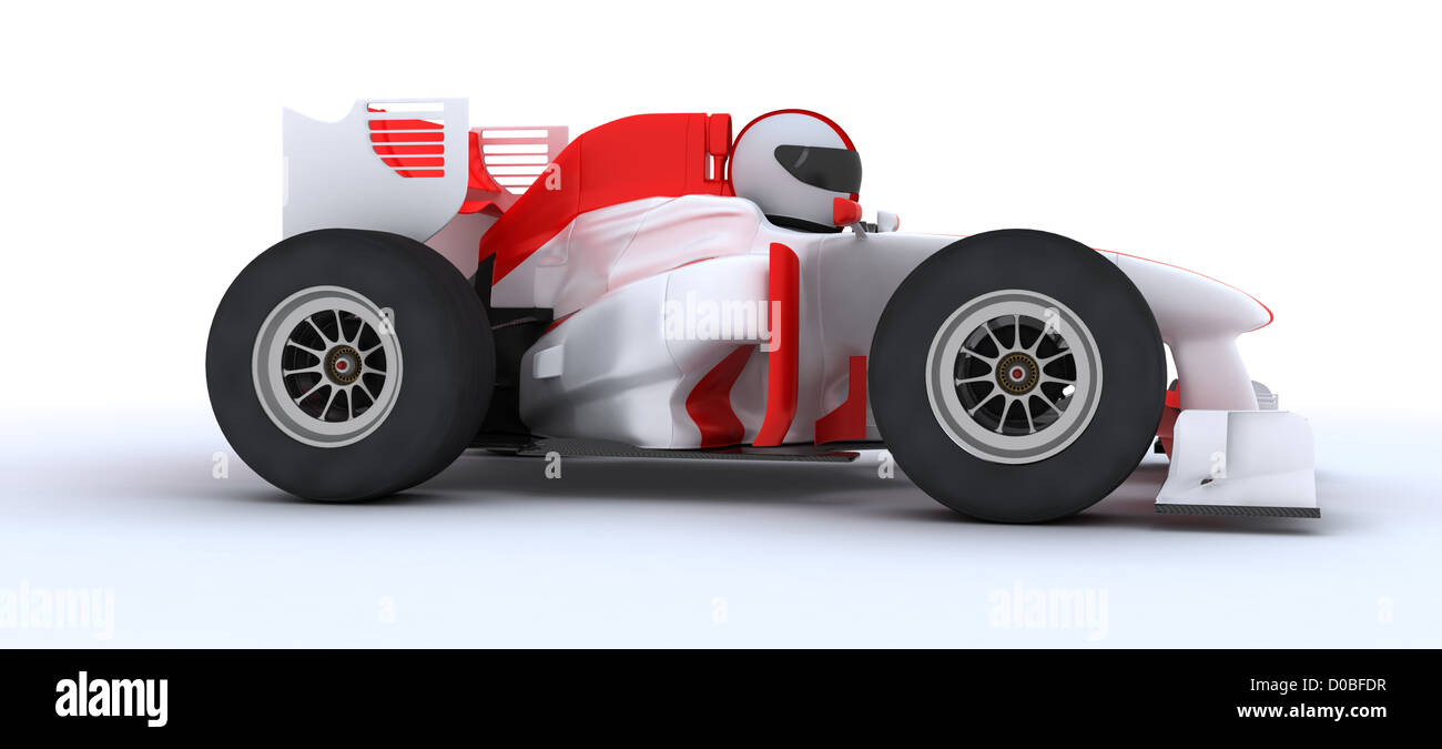 3D render of a man with race car Stock Photo - Alamy