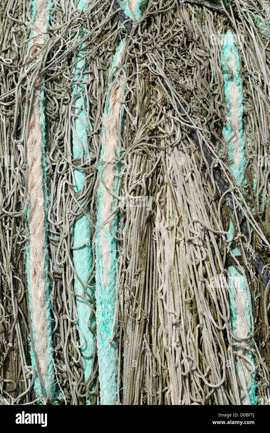 Detail of a commercial fishing net Stock Photo - Alamy