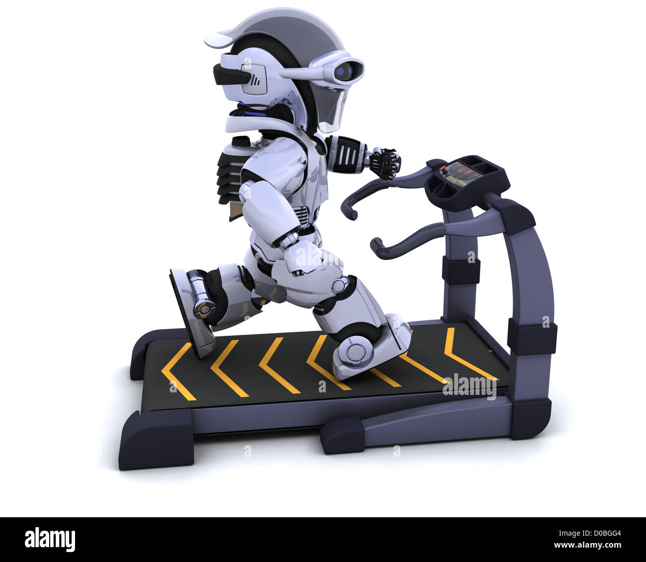 3D render of a robot on a treadmill Stock Photo - Alamy