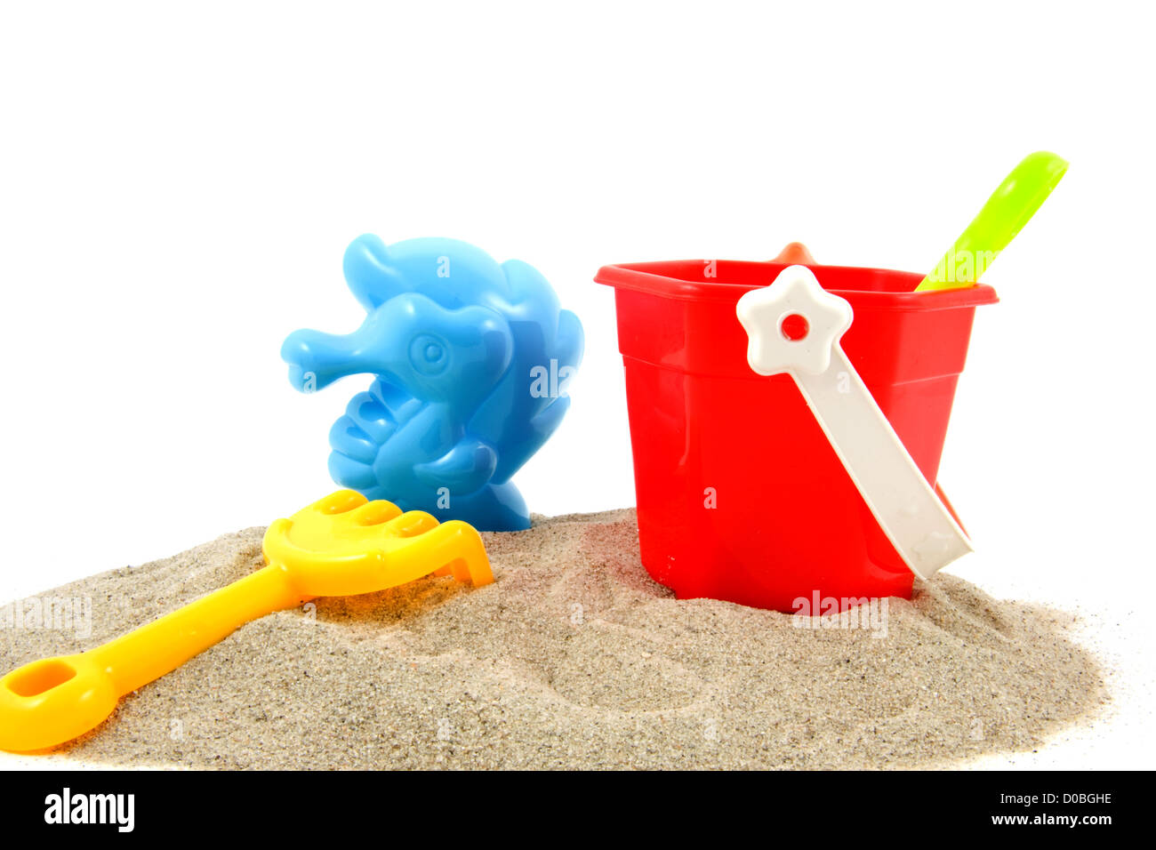 plastic colorful play toys at the beach Stock Photo - Alamy