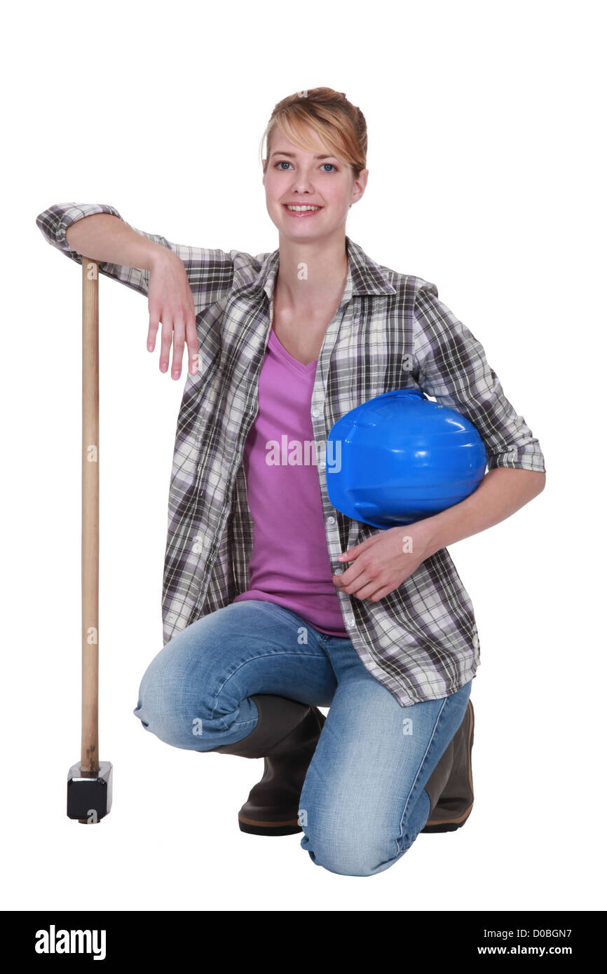 Female craftswoman Cut Out Stock Images & Pictures - Alamy