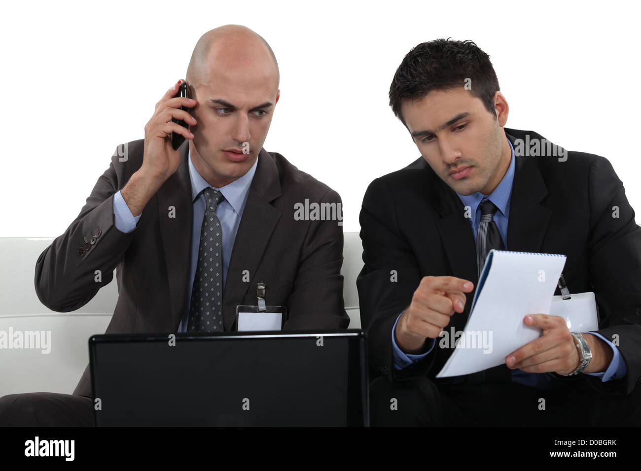duo of businessmen working together Stock Photo - Alamy