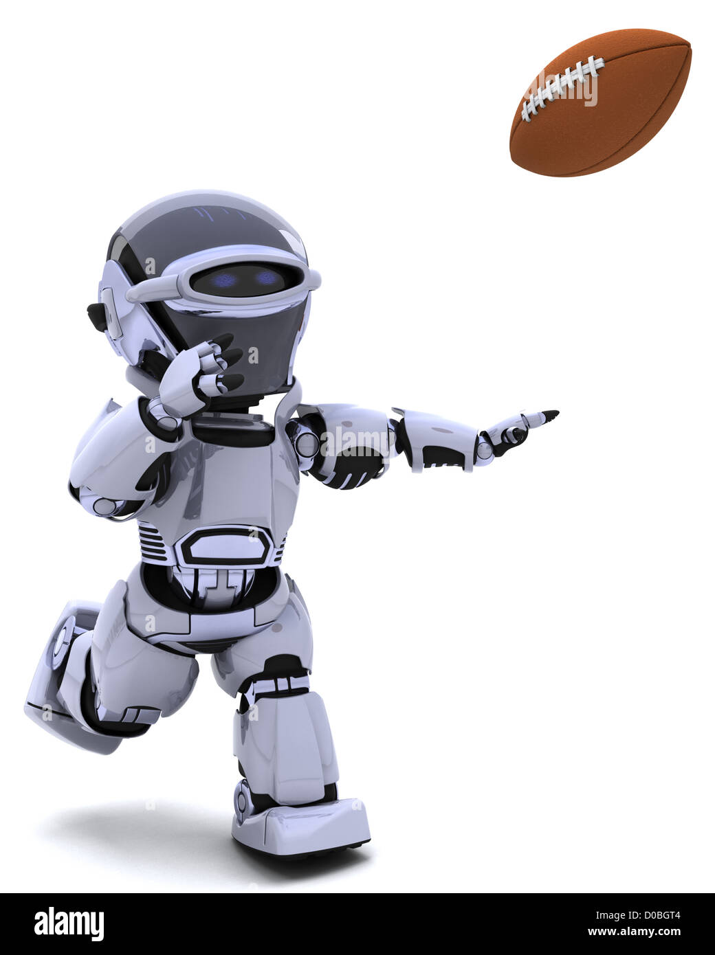 3D render of a Robot playing american football Stock Photo - Alamy