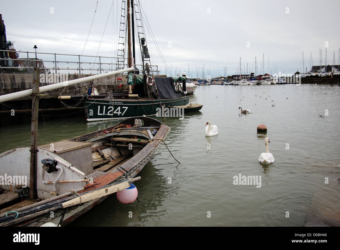 Littlehampton harbour england uk Stock Photo - Alamy