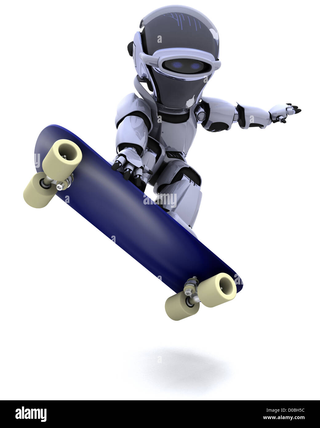 3D render of a Robot with skateboard Stock Photo - Alamy