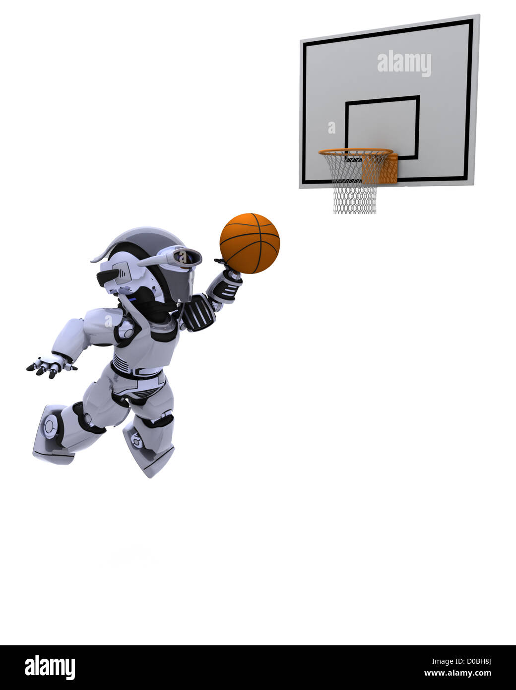 3D render of a Robot playing basketball Stock Photo - Alamy