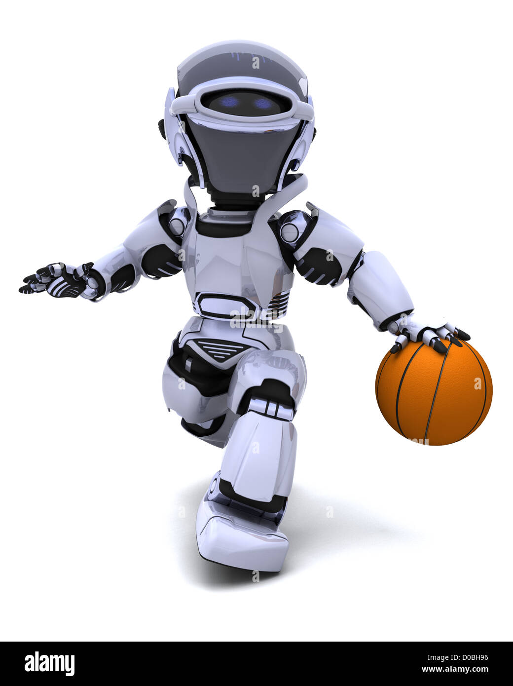 3D render of a Robot playing basketball Stock Photo - Alamy