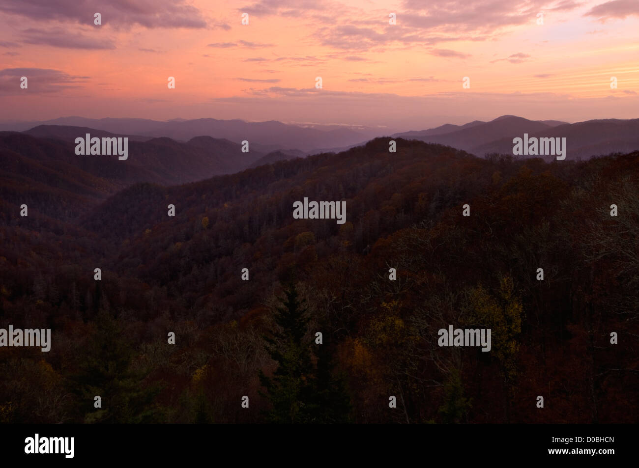 Great smoky mountains sunset hi-res stock photography and images - Alamy