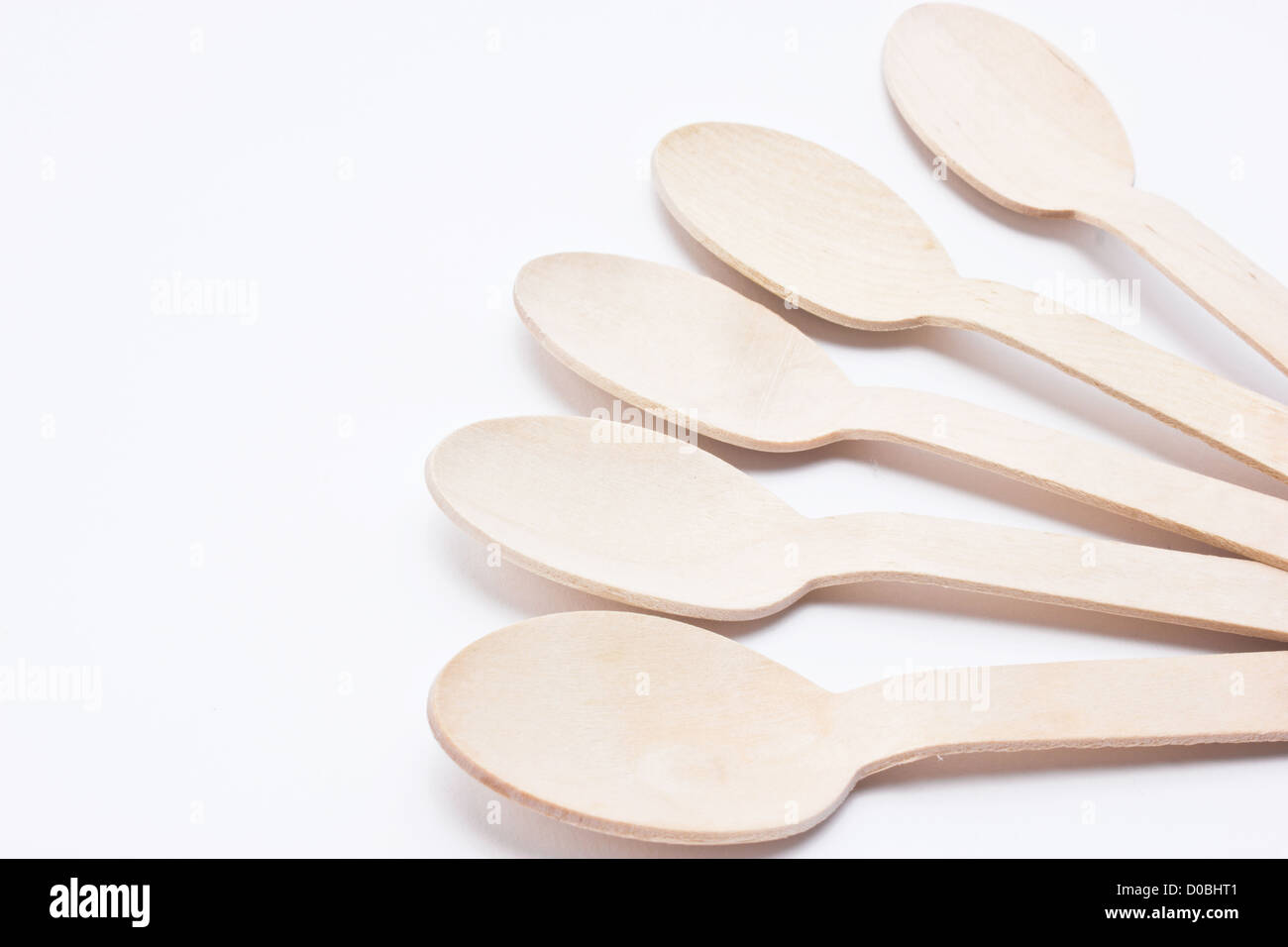 Fan of wooden spoon isolated on white background Stock Photo - Alamy