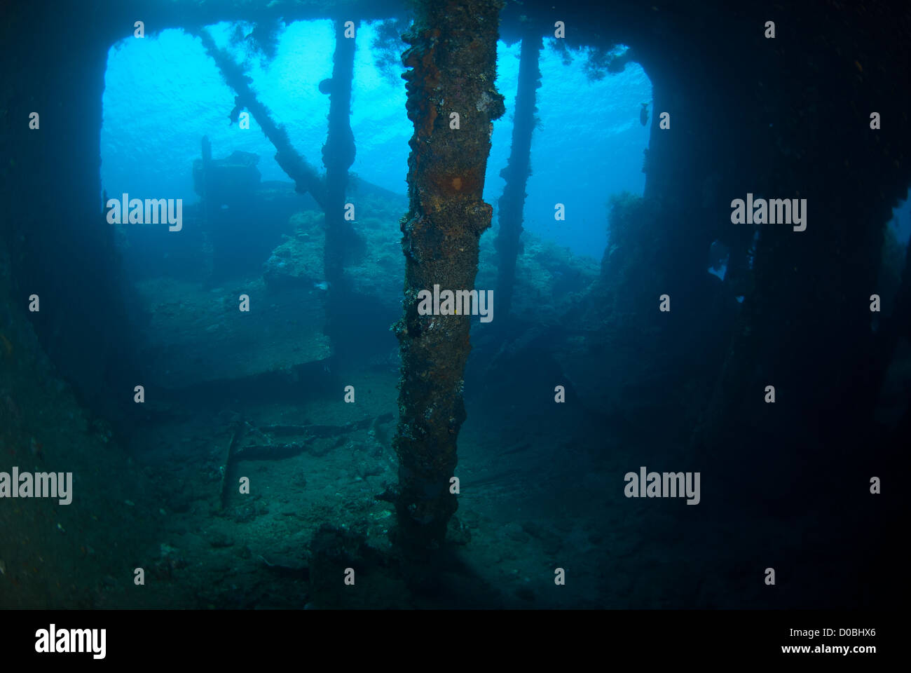 A view from inside the Uss Liberty Shipwreck in Tulamben , BAli ...