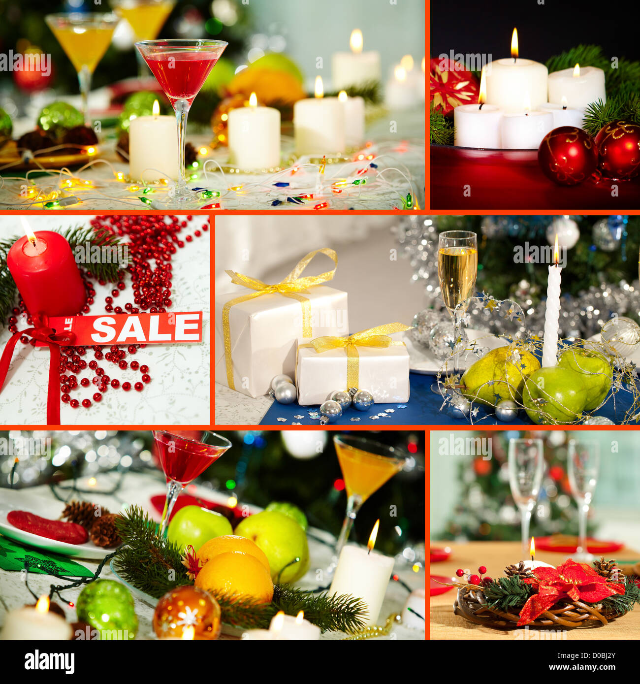 Collage of Christmas objects and symbols Stock Photo - Alamy