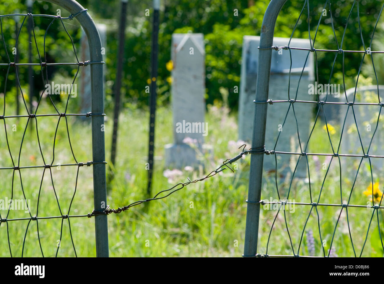 Cemetary gate in Paradise, Oregon Stock Photo - Alamy