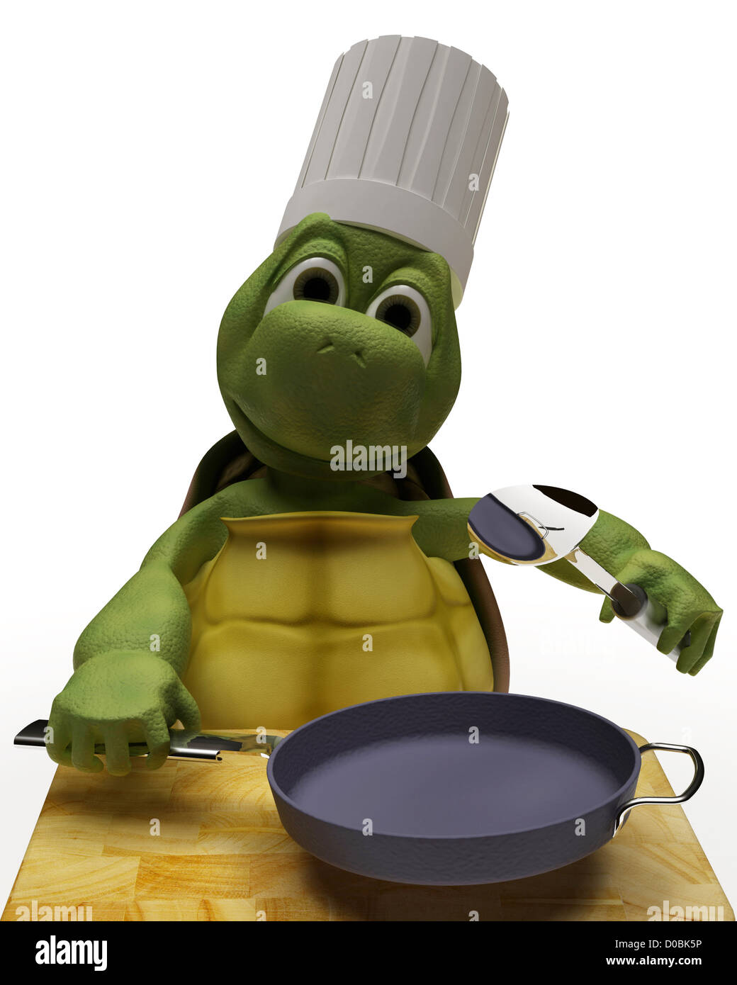 3D Render of a Tortoise chef Stock Photo - Alamy