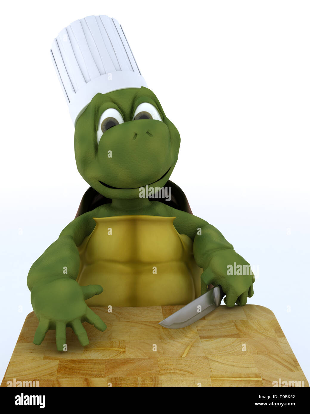 3D Render of a Tortoise chef Stock Photo - Alamy
