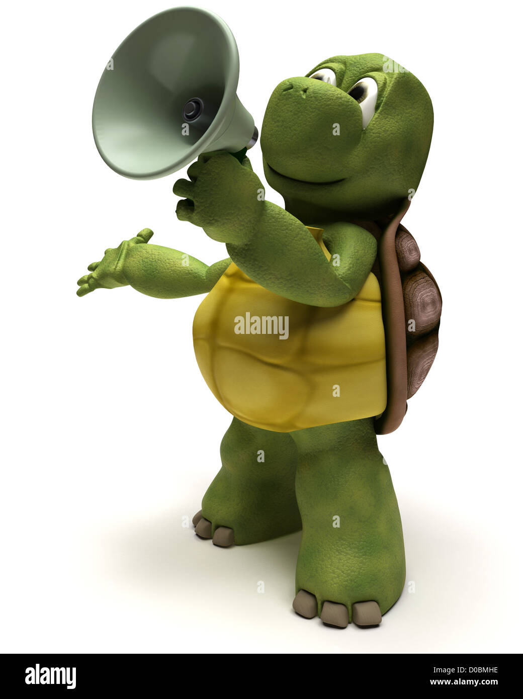 3D Render of a Tortoise with megaphone Stock Photo - Alamy