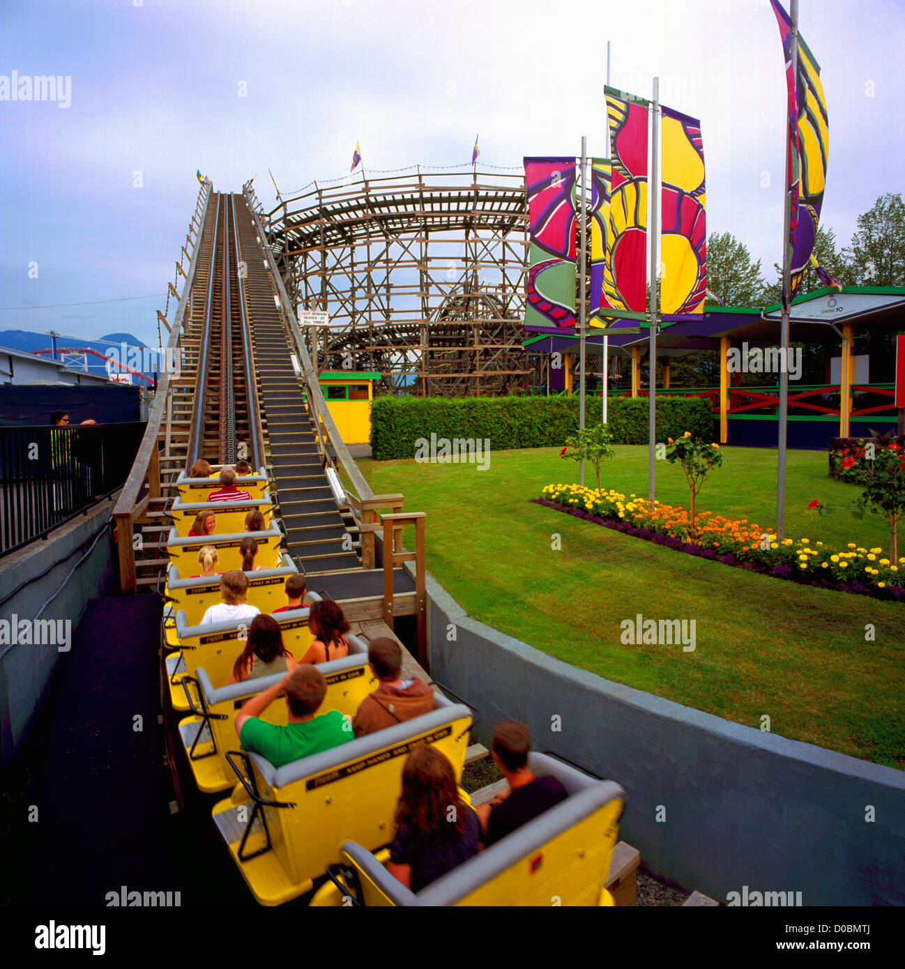 Historic Wooden Roller Coaster at Playland, Pacific National Exhibition ...
