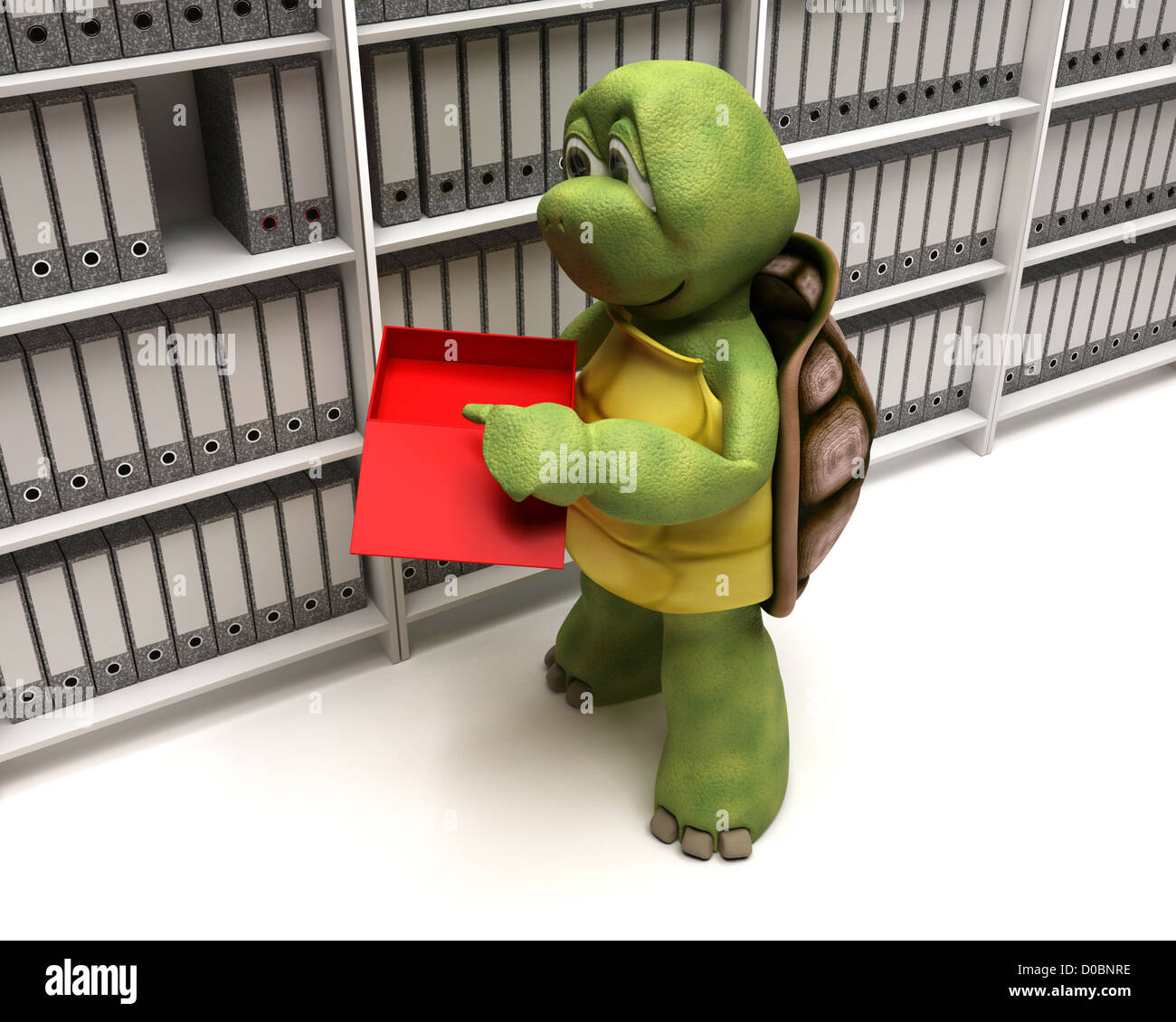 3D Render of a Tortoise filing documents Stock Photo - Alamy