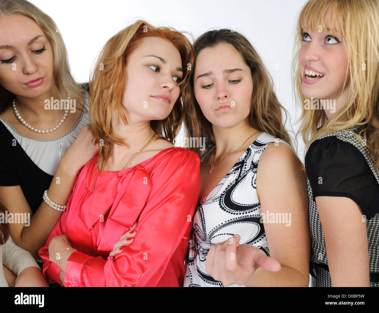 Beautiful young women friends together at the studio Stock Photo - Alamy