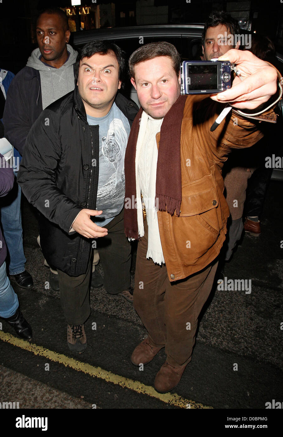 Jack Black returning to his hotel after attending the X Factor London ...