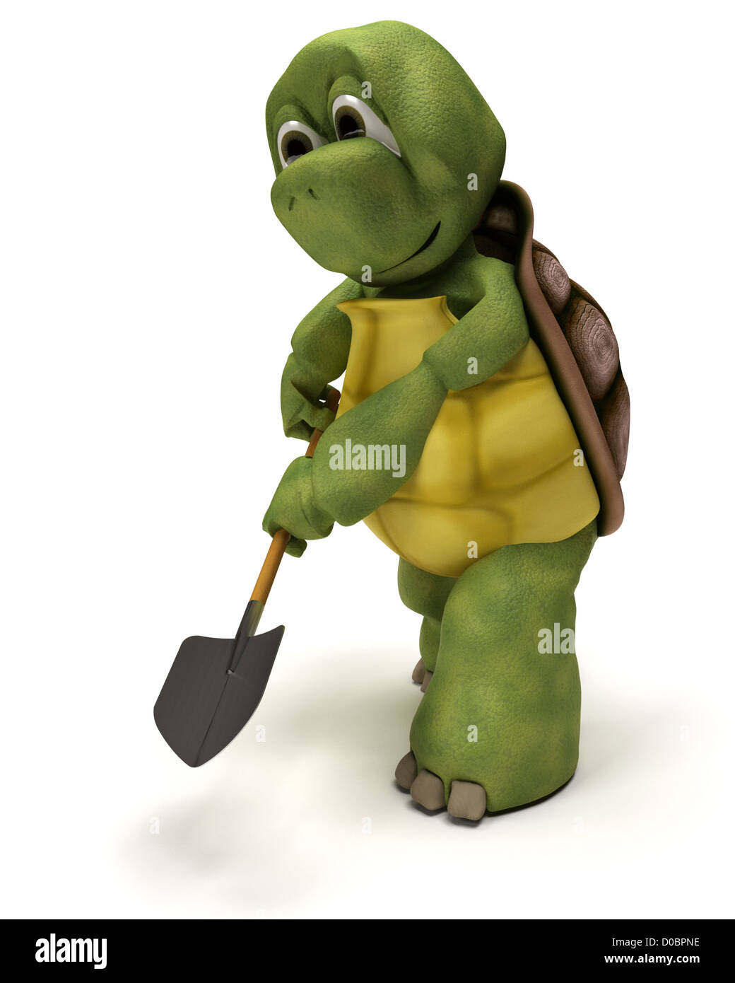 3D Render of a Tortoise digging Stock Photo - Alamy