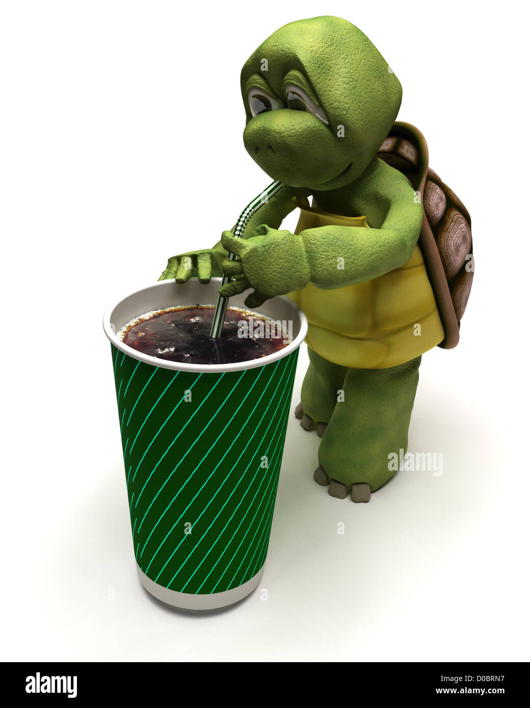 3D Render of a Tortoise and soda Stock Photo - Alamy