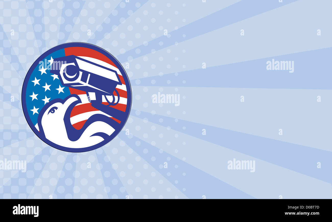 Business card for security agency showing illustration of an american ...