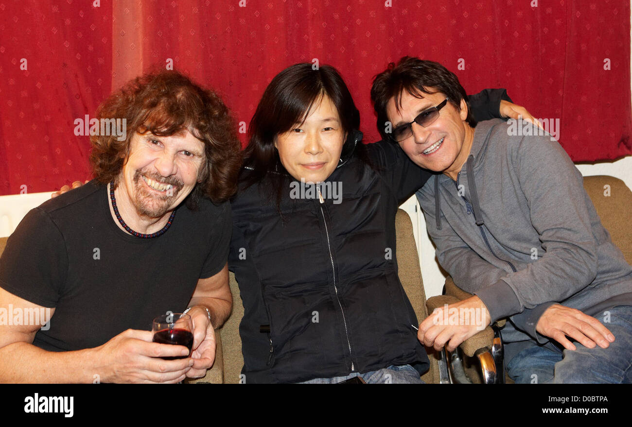 Rod Argent and Russ Ballard poses with a fan Argent performing at The ...