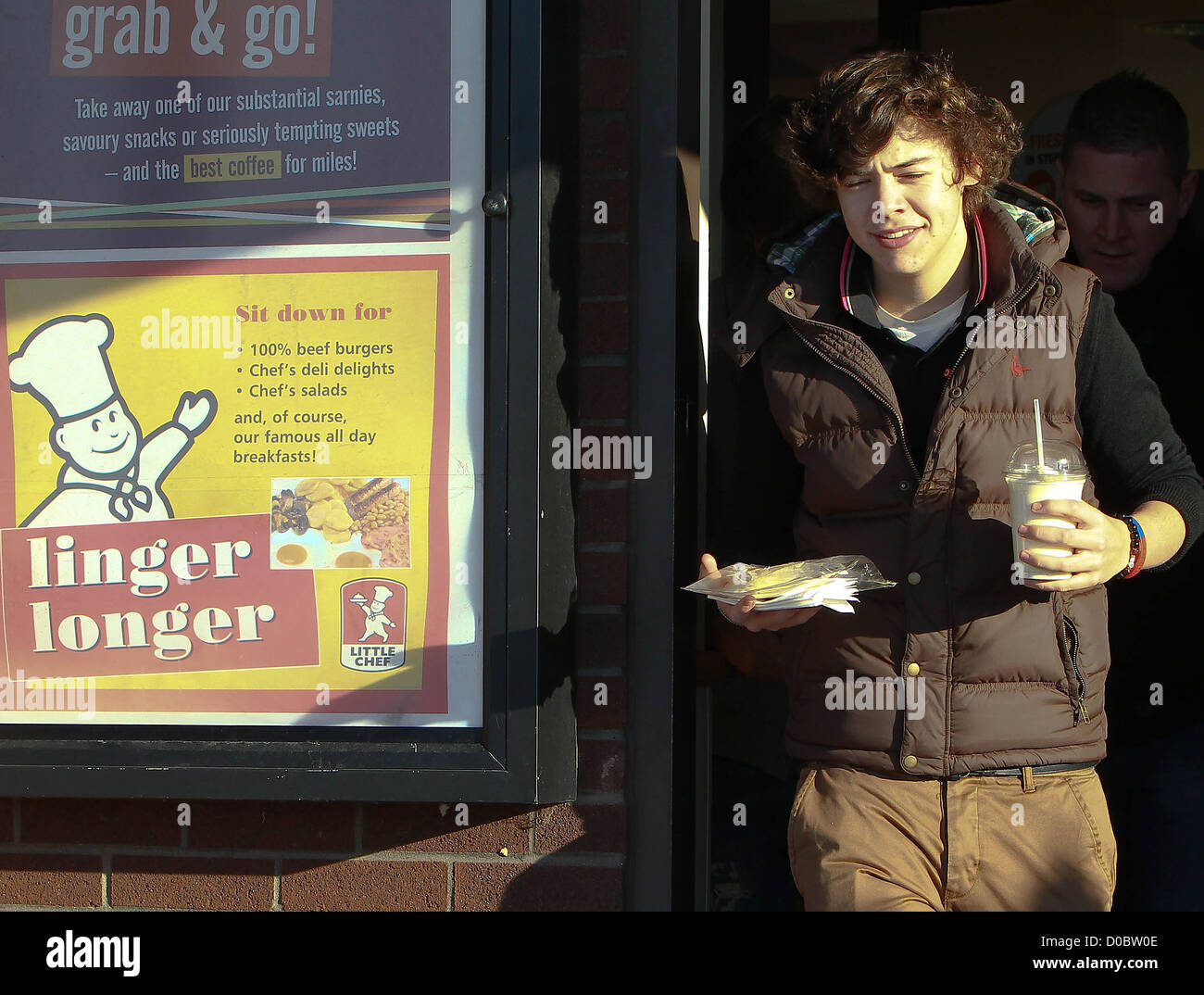 Harry Styles of One Direction leaving Little Chef Doncaster, England ...