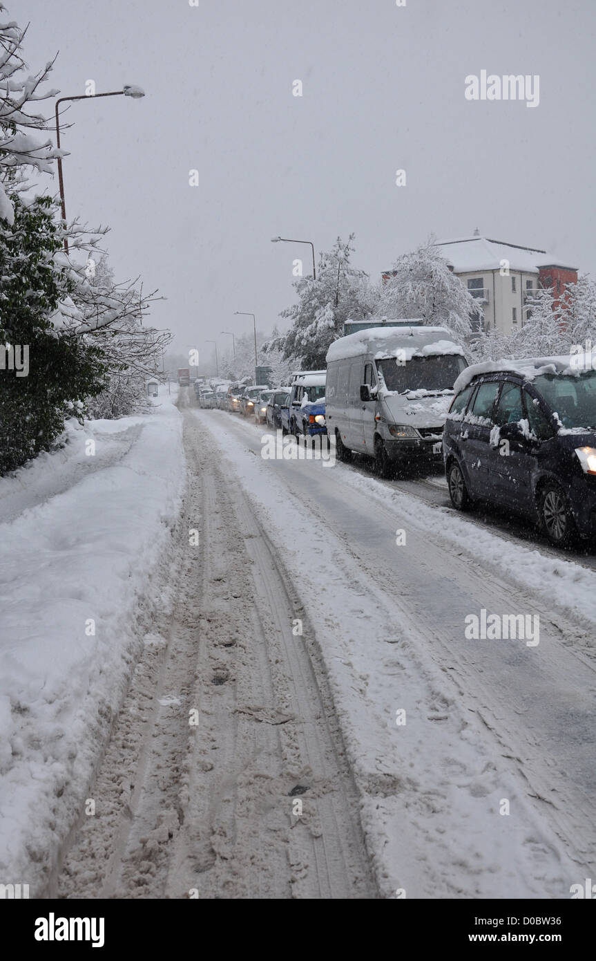 Severe weather bring the town centre to a standstill Snow scenes in ...