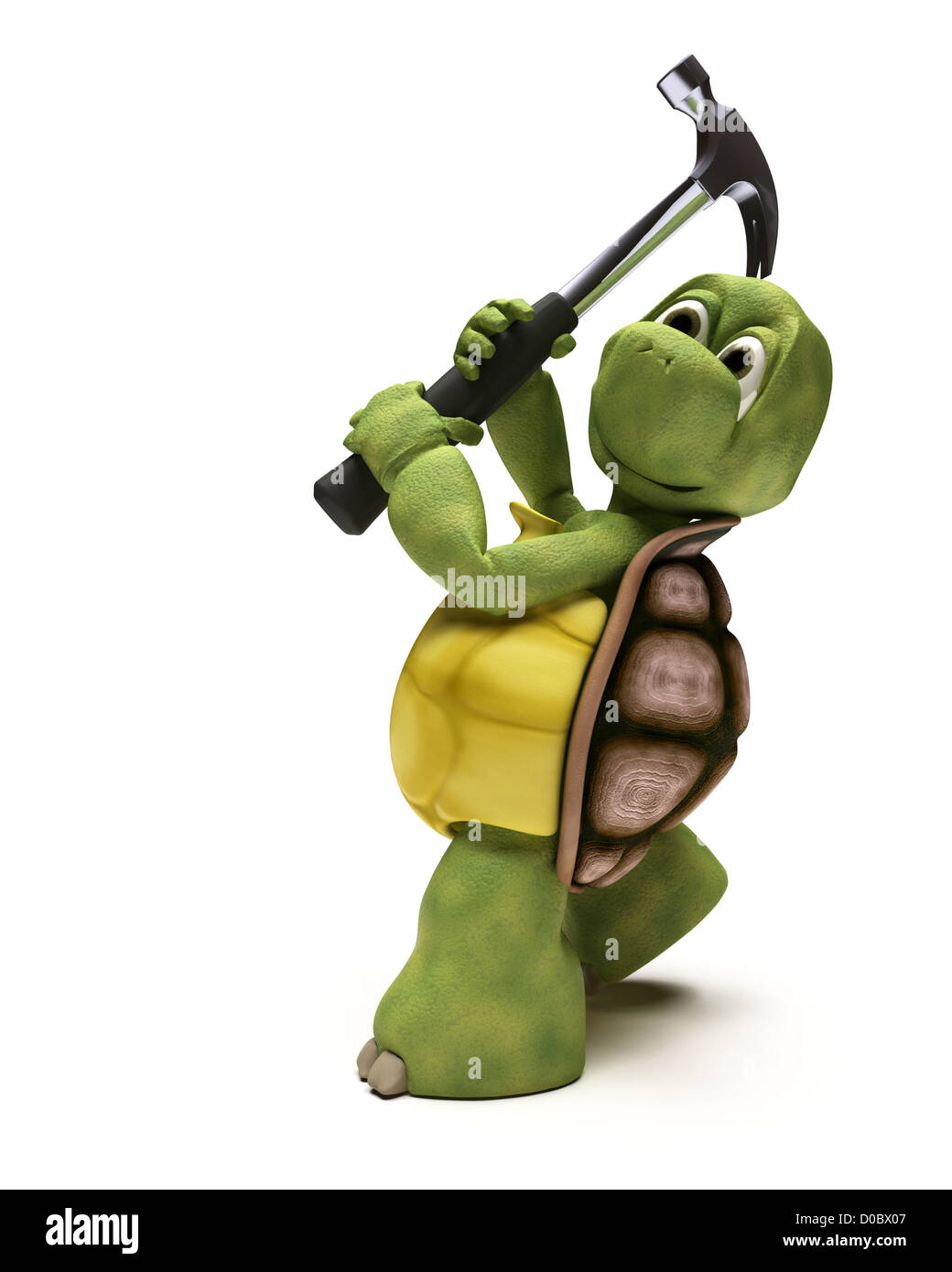 3D Render of a Tortoise with claw hammer Stock Photo - Alamy