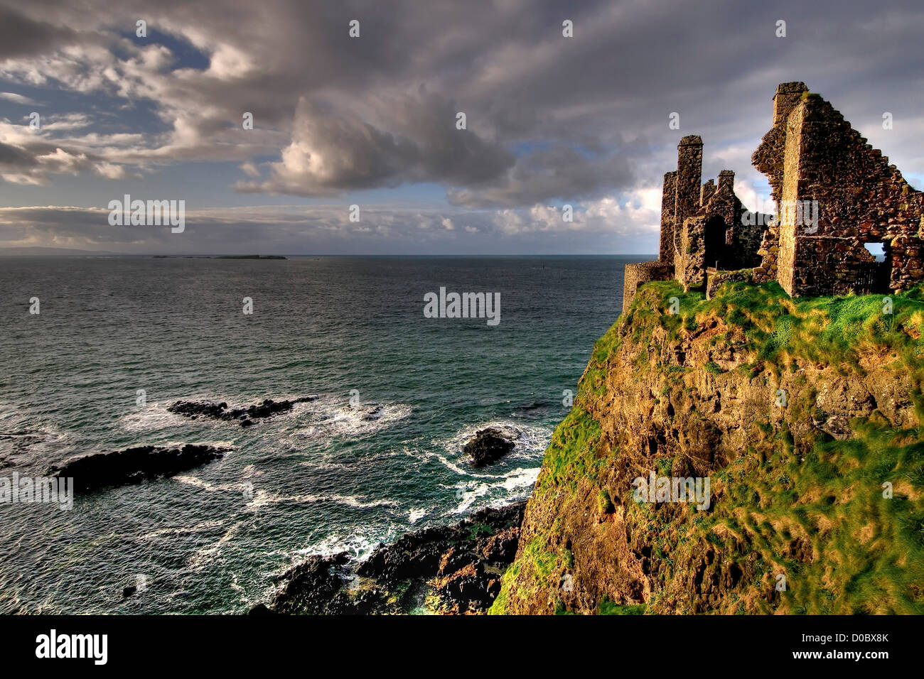 Ruins of Dunluce Castle Stock Photo - Alamy