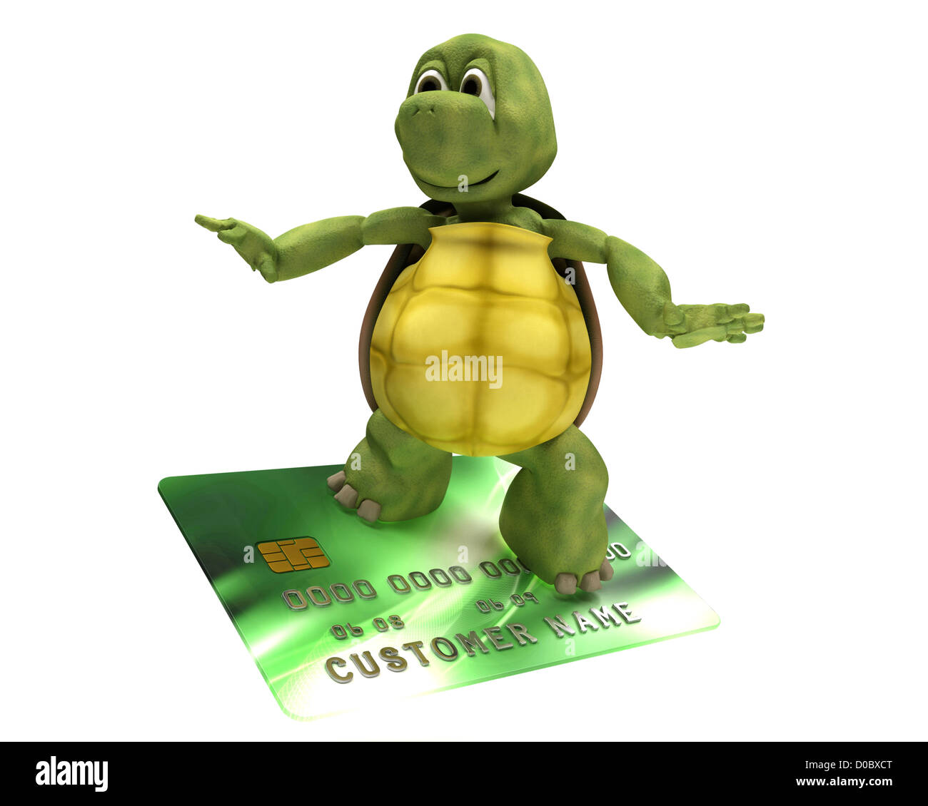3D Render of a Tortoise and credit card Stock Photo - Alamy