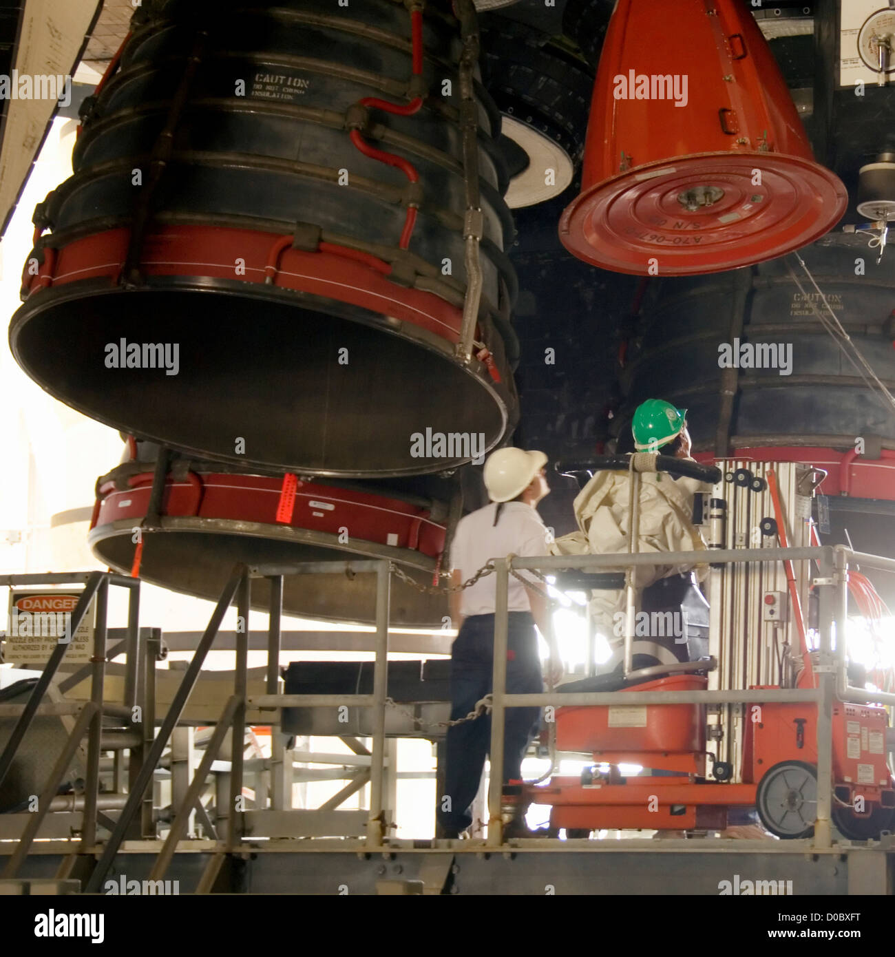 Rocket Engine Nozzles of Space Shuttle Discovery Stock Photo - Alamy