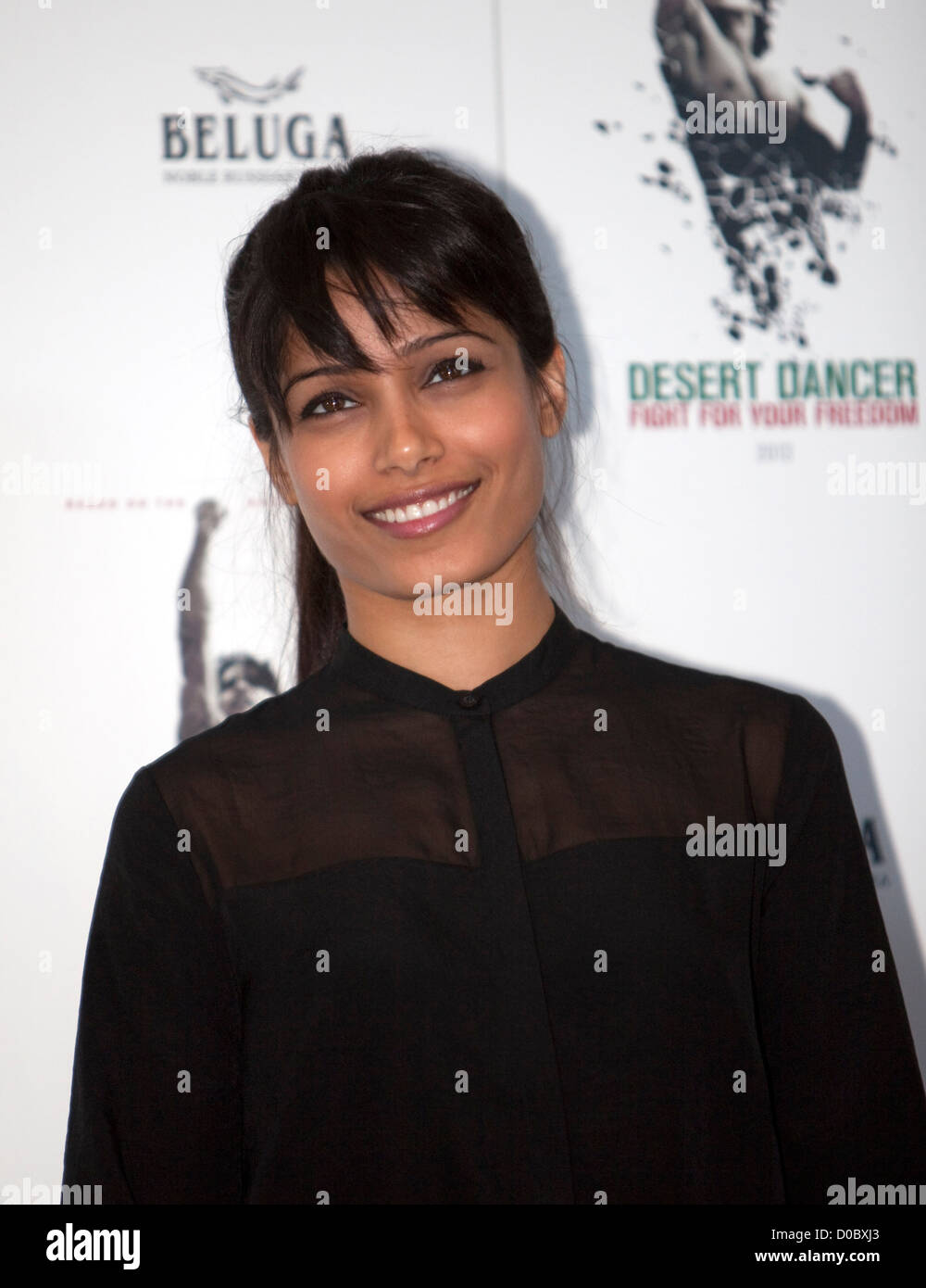 09/10/2012. London, U.K. Freida Pinto at the Photo call held at Sadlers ...