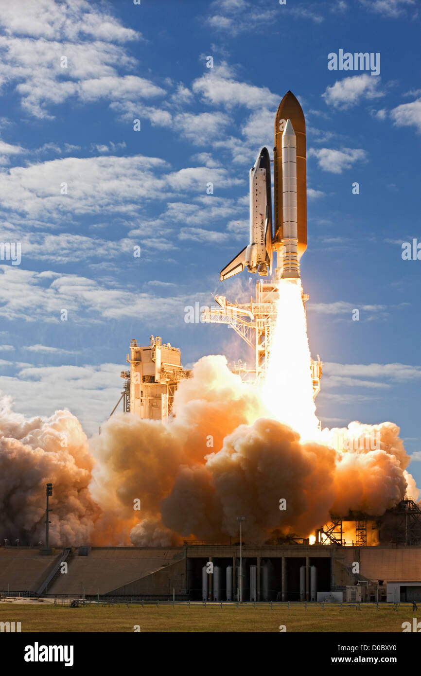 CAPE CANAVERAL Fla. - nearly 7 million pounds thrust generated twin solid rocket boosters three ...