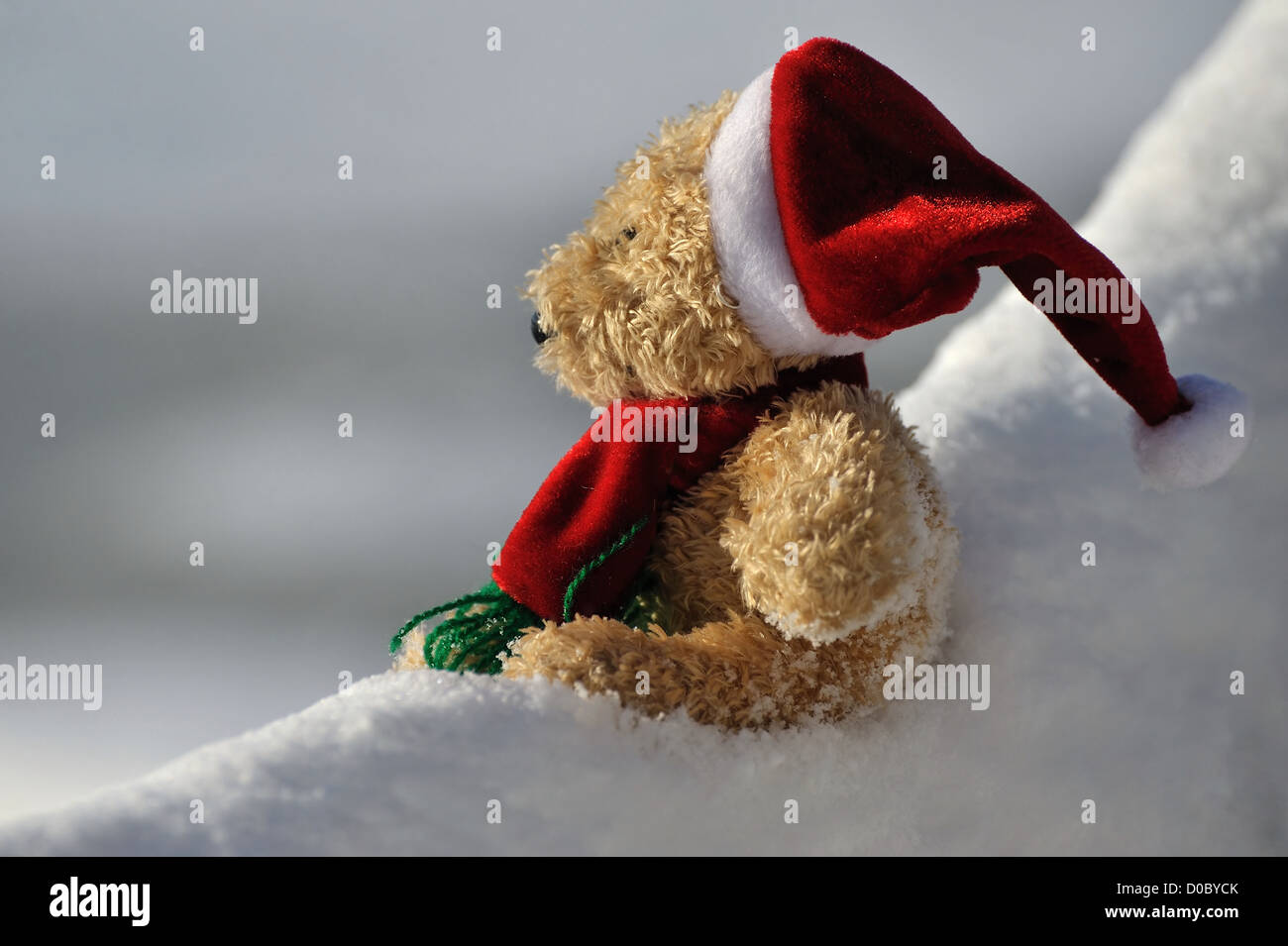 teddy bear as santa claus Stock Photo - Alamy