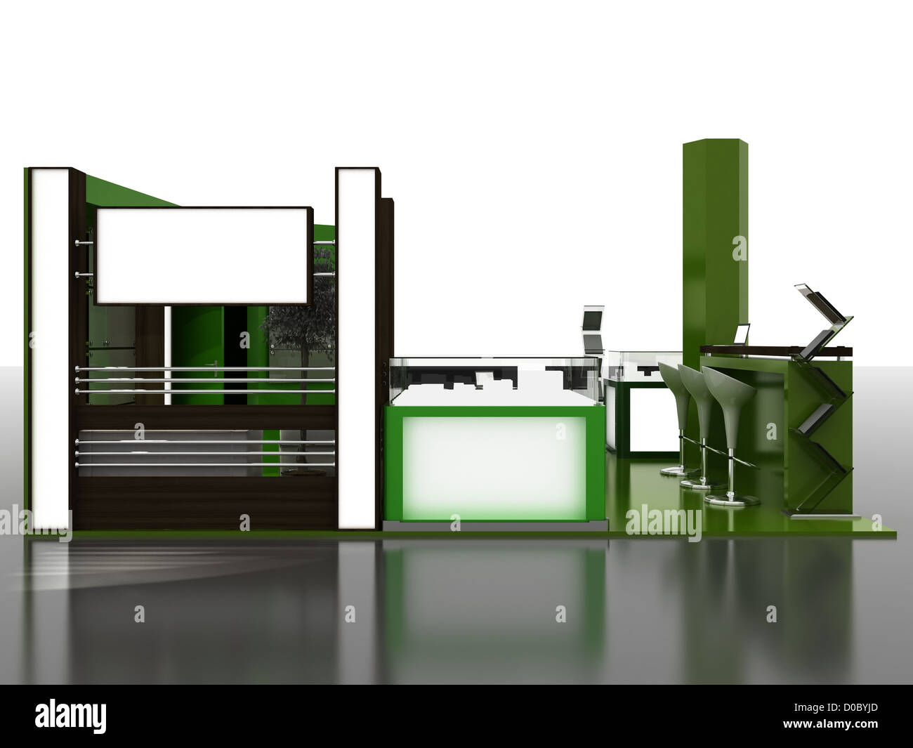 Exhibition Stand Interior Sample - Interiors Series . 3D Stock Photo ...