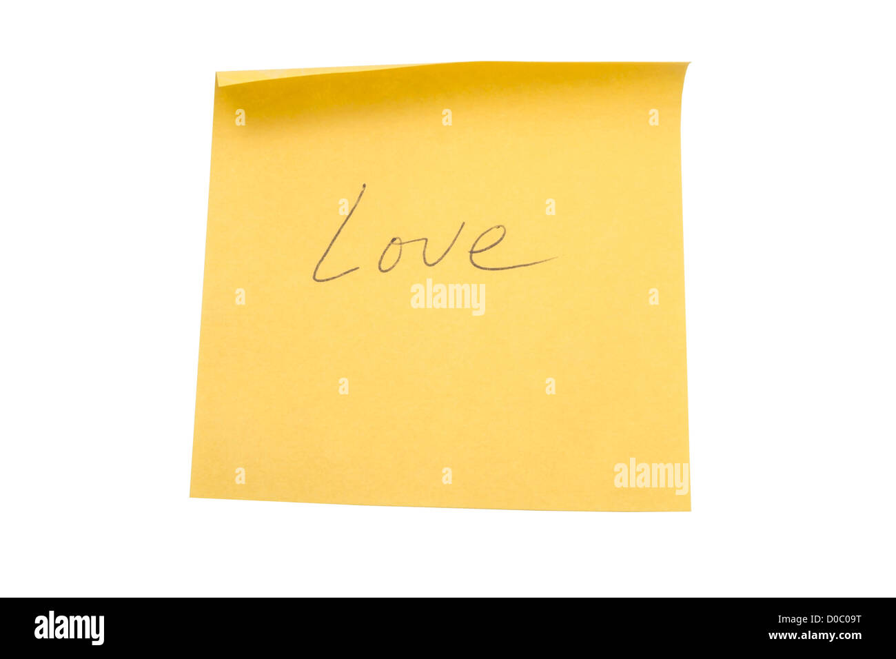 Yellow memo paper isolated on white background Stock Photo - Alamy