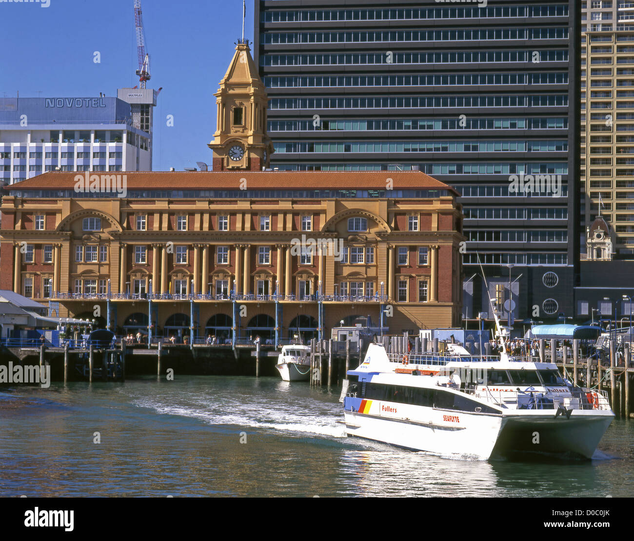 New Zealand, Auckland, Ferry Building, harbor Stock Photo - Alamy