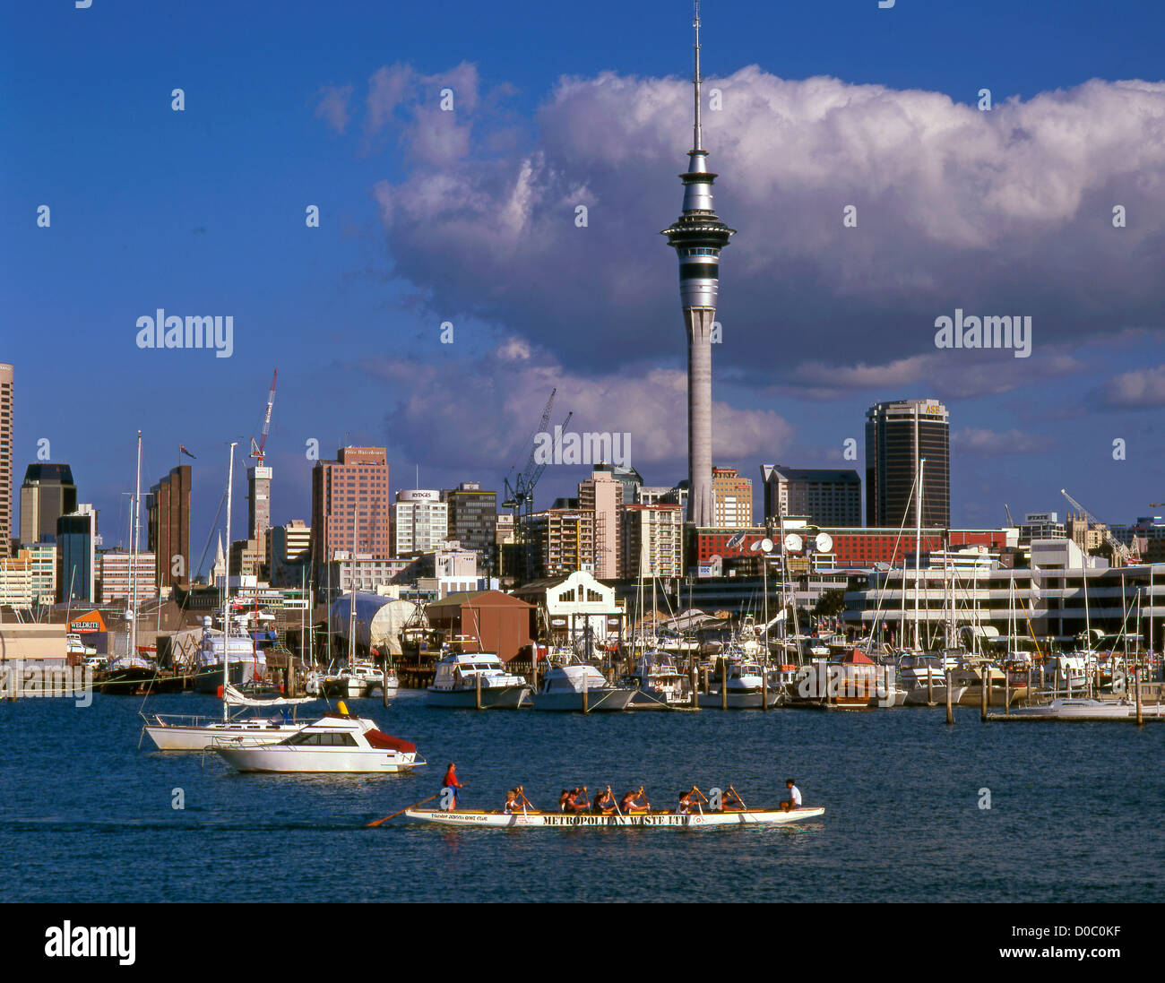 New Zealand, Auckland, skyline, Westhaven Harbour Stock Photo - Alamy