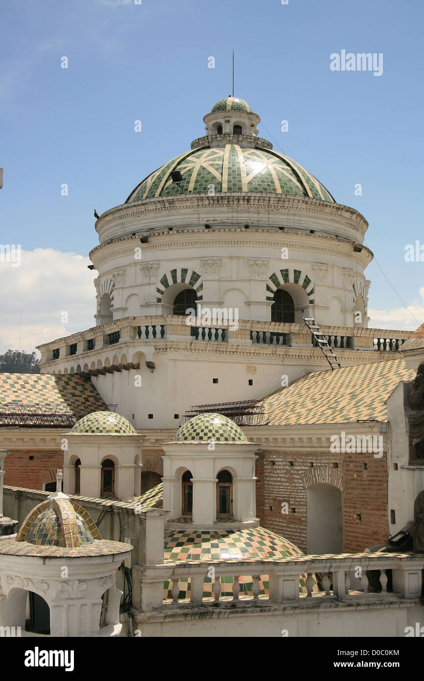 The domes and cupolas of the baroque styled La Compania church in the ...
