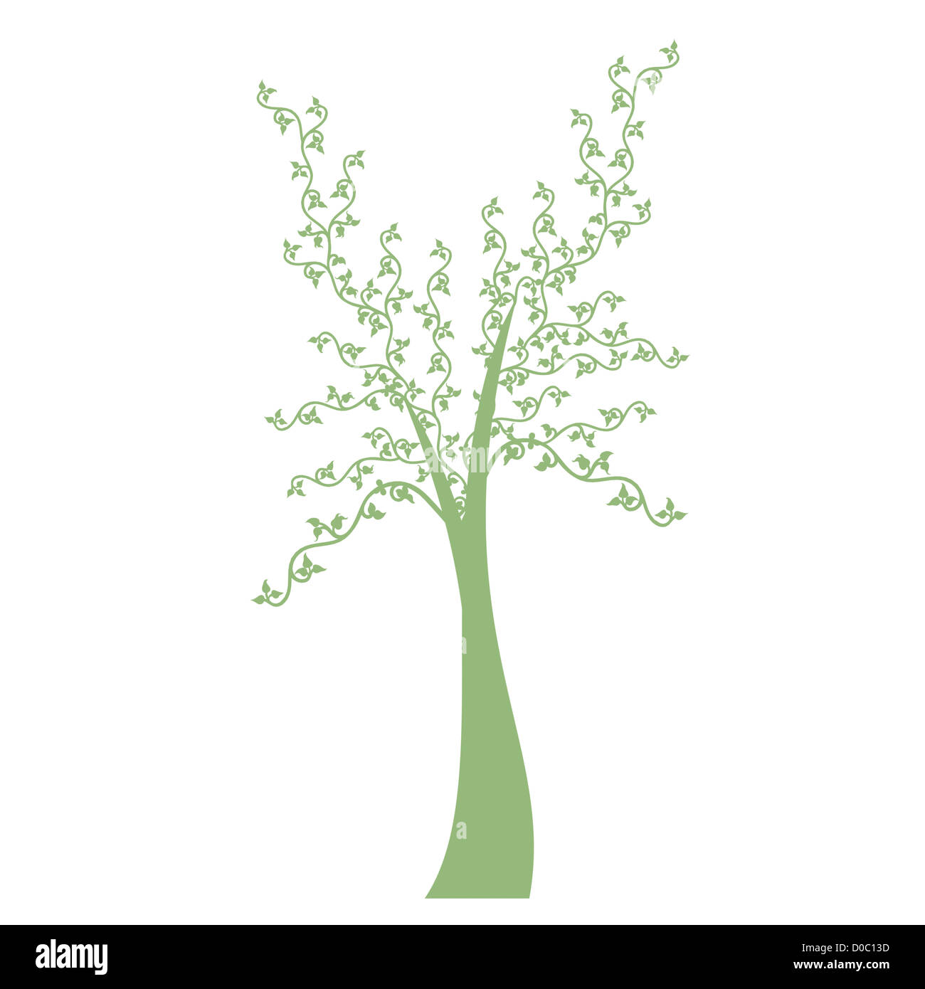 Art tree isolated on white background Stock Photo - Alamy