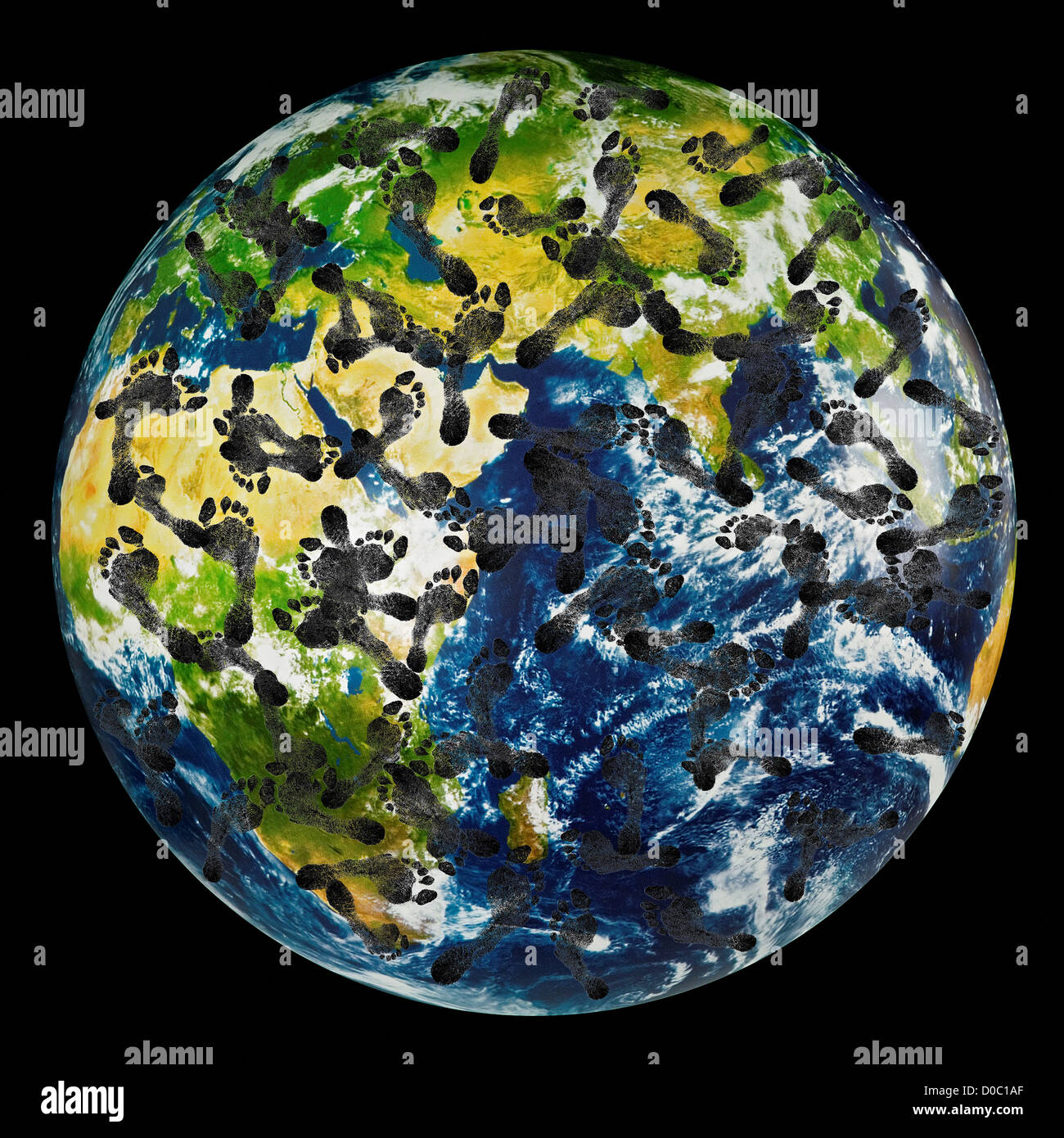 Human Footprints Cover the Earth Stock Photo - Alamy
