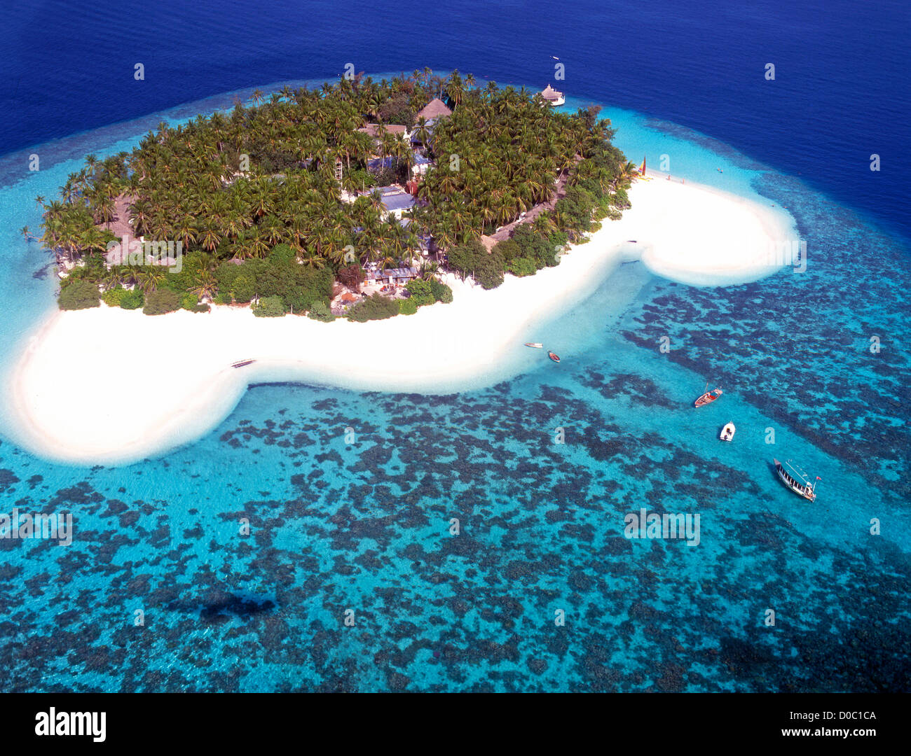 Maldives, island, aerial view Stock Photo - Alamy