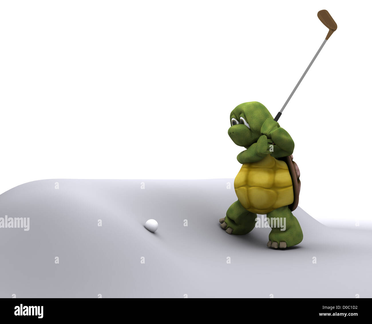 3D Render of a Tortoise Playing golf Stock Photo - Alamy